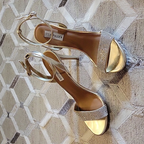 Steve Madden | Shoes | Steve Madden Ritter Stilettos Gold Glitter ...